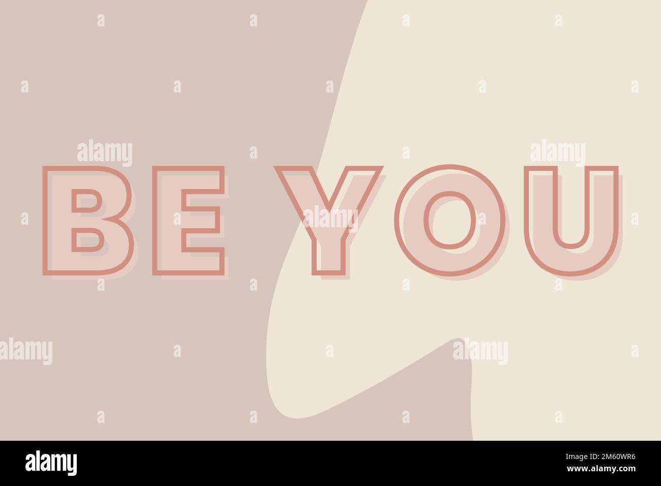 Be you typography on a brown and beige background vector Stock Vector ...