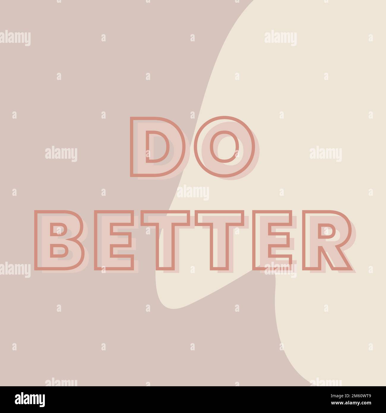 Do better typography on a brown and beige background vector Stock ...