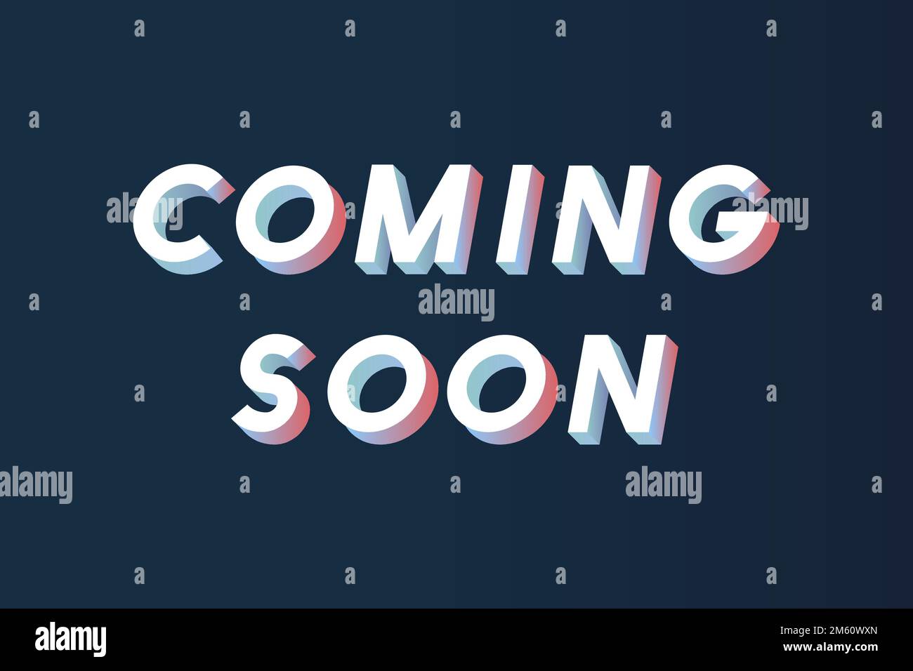 Isometric word Coming soon typography on a black background vector ...