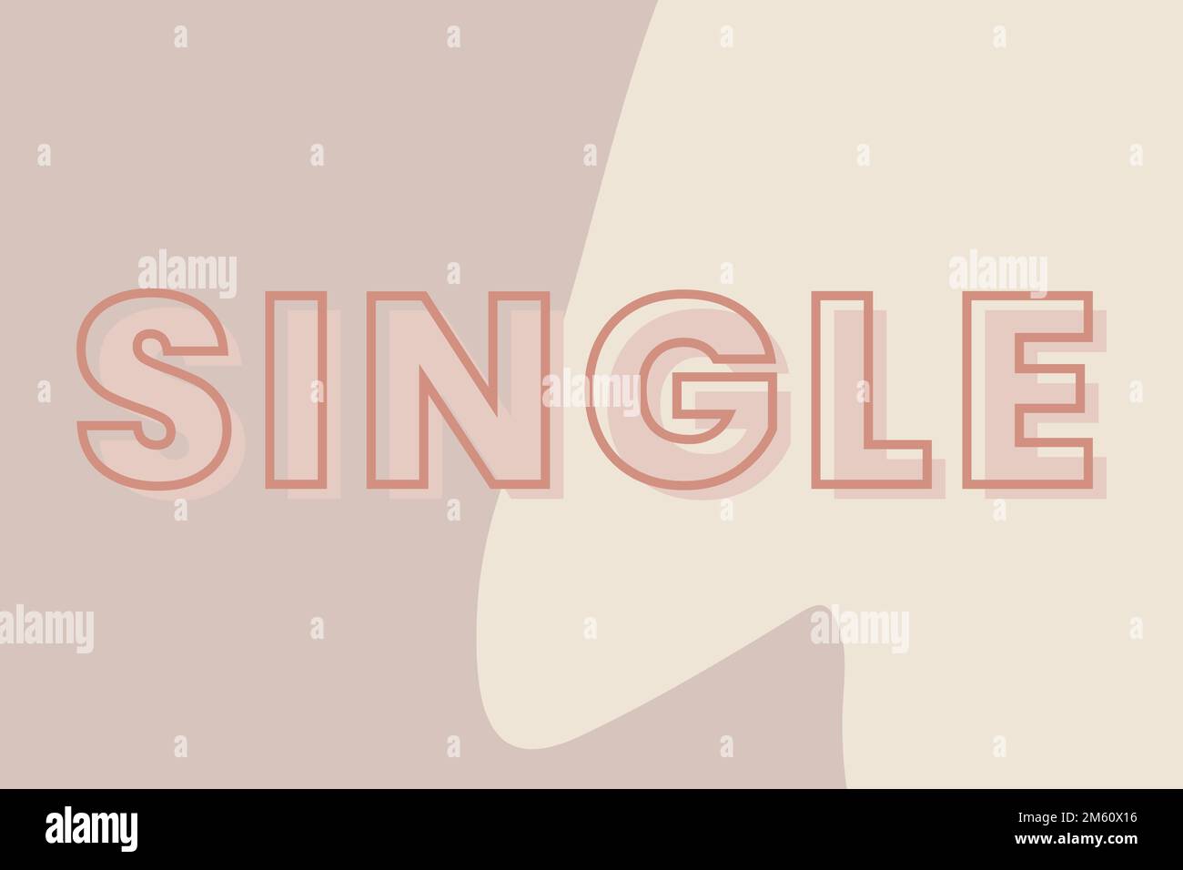 Single typography on a brown and beige background vector Stock Vector ...