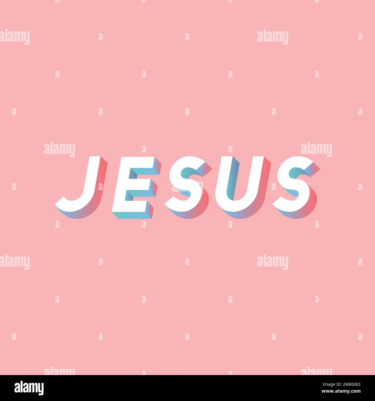 3d font Jesus lettering vector typography Stock Vector Image & Art - Alamy