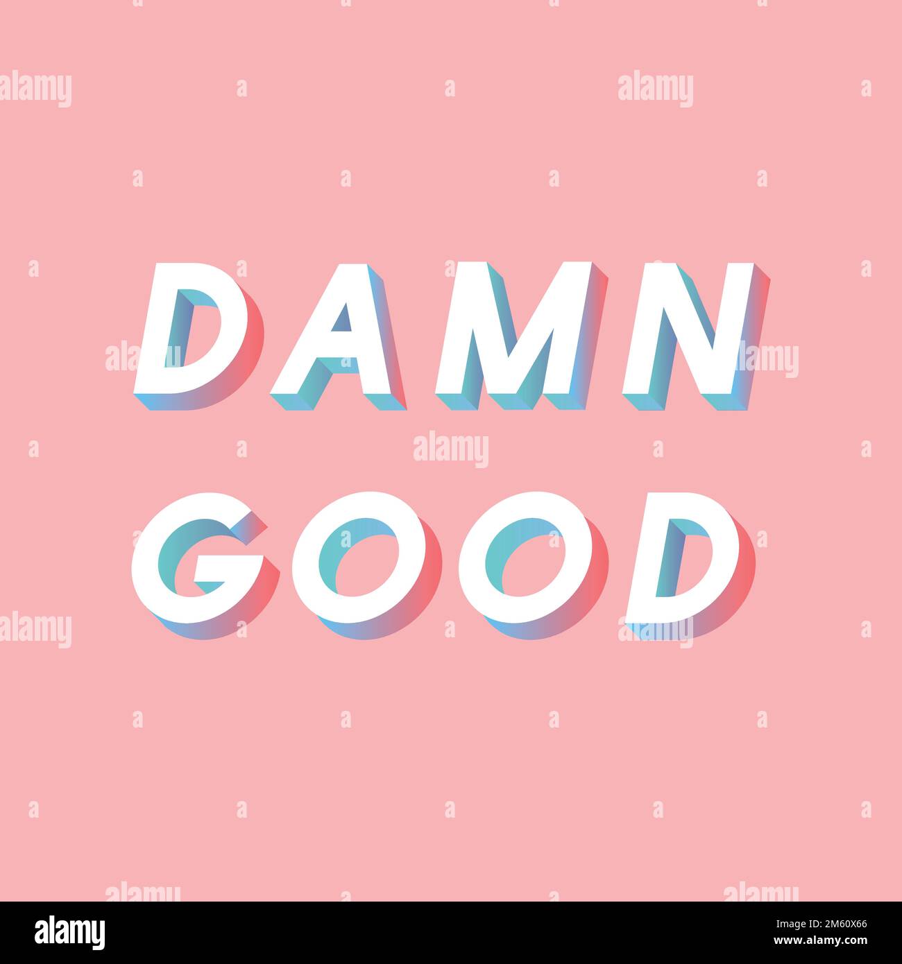 Isometric damn good vector italic font typography Stock Vector Image ...