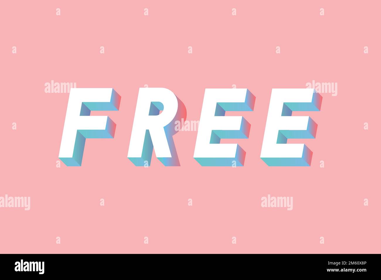 Free text vector typography gradient isometric font Stock Vector Image ...