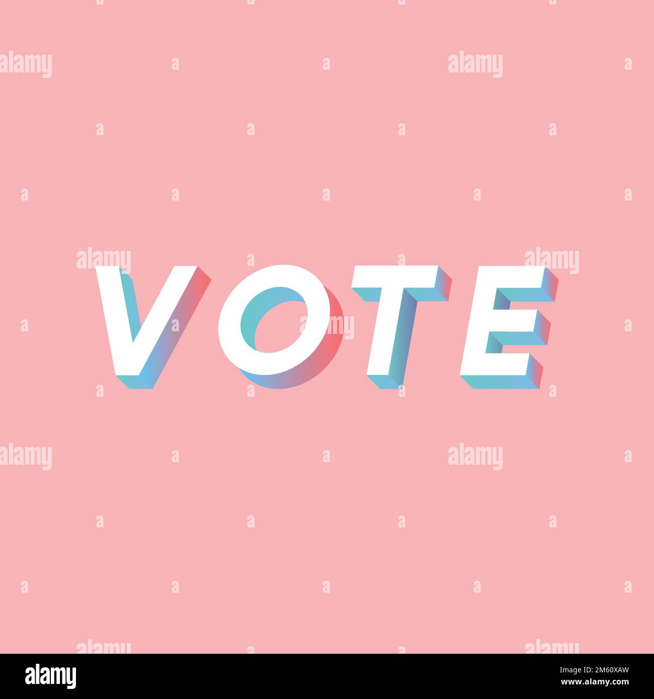 3d font vote word vector typography Stock Vector Image & Art - Alamy