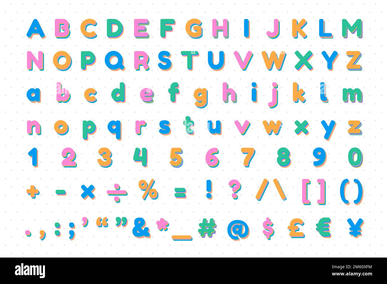 Vector alphabet and sign set font Stock Vector Image & Art - Alamy