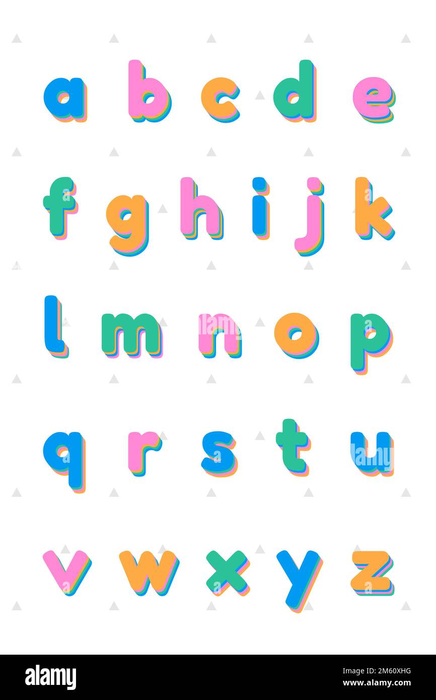 Vector lower case alphabet set font Stock Vector Image & Art - Alamy