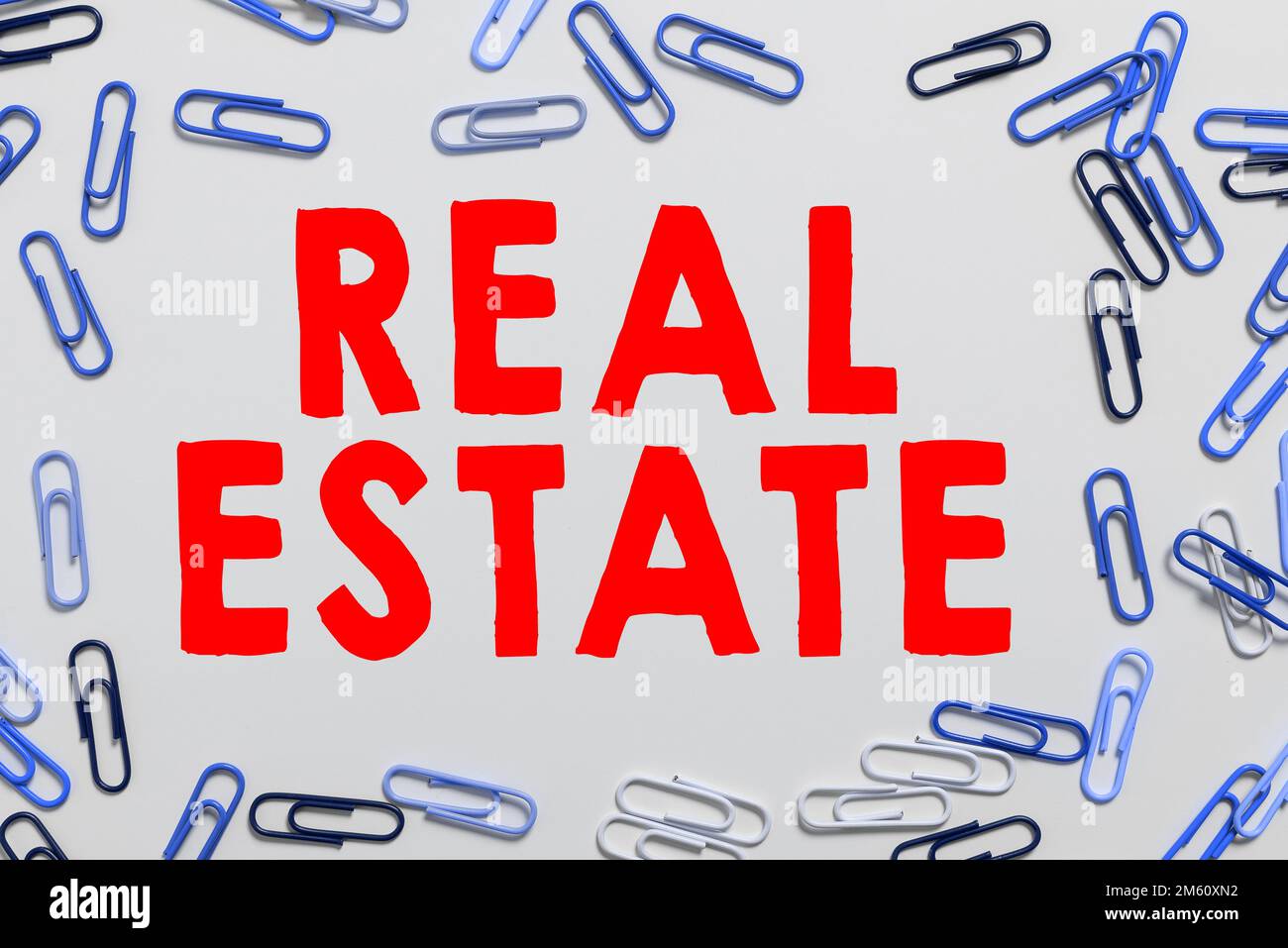 Writing displaying text Real Estate. Word Written on the property ...