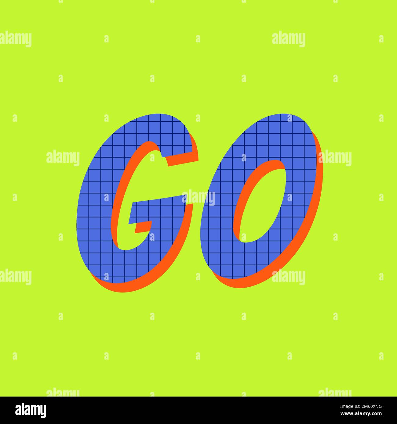 3D go funky lettering vector Stock Vector Image & Art - Alamy