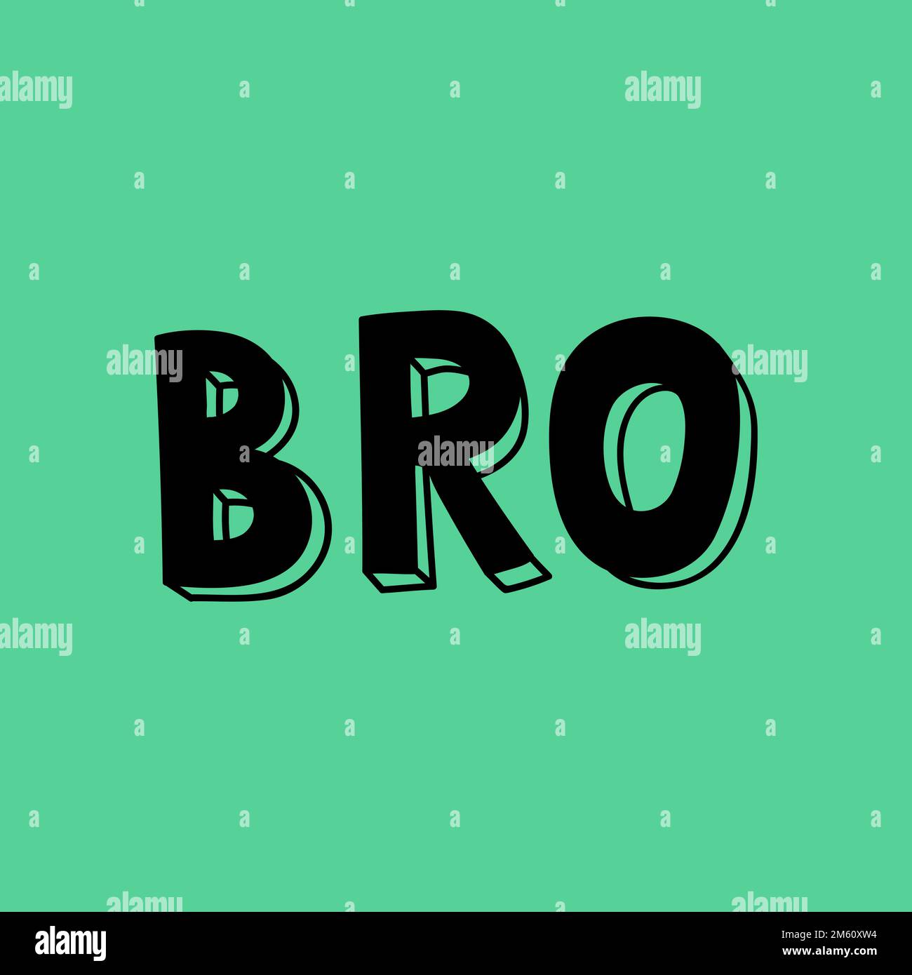 Bro comic 3D bold style lettering typography Stock Vector Image & Art ...