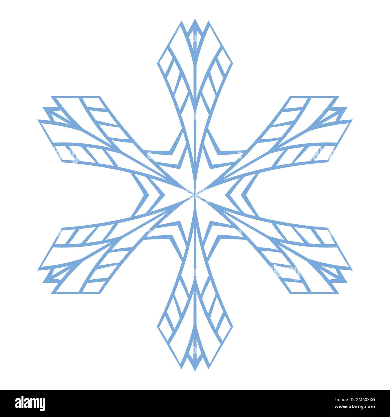 Blue Snowflake Drawing