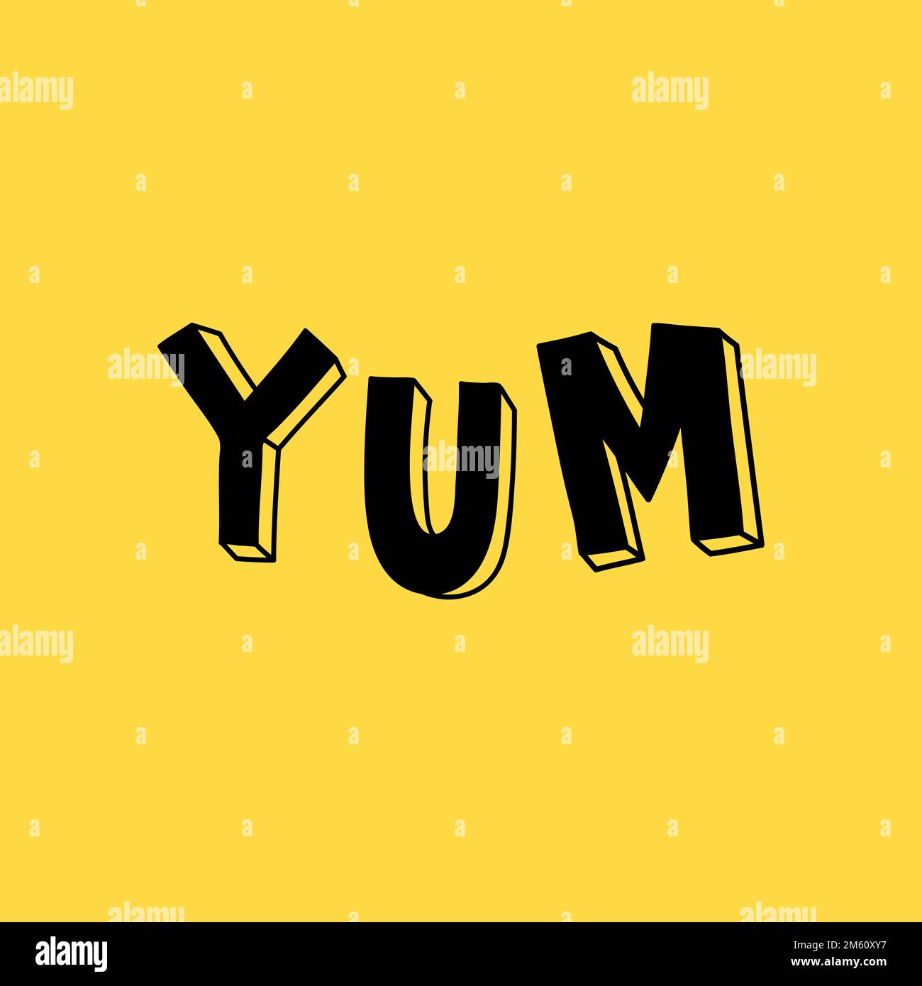 Yum font hi-res stock photography and images - Alamy
