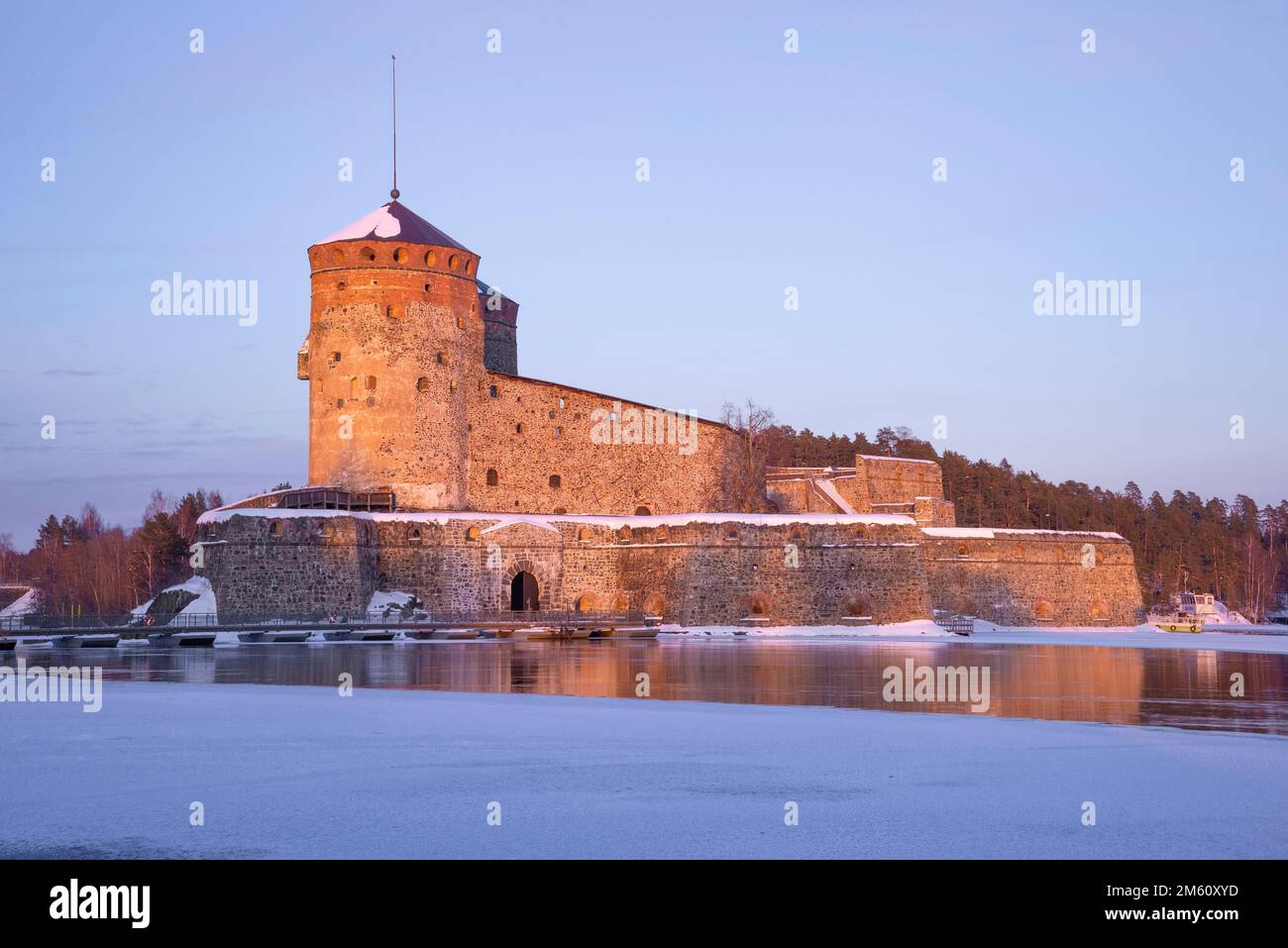 Olavinlinna castle on lake saimaa hi-res stock photography and images ...