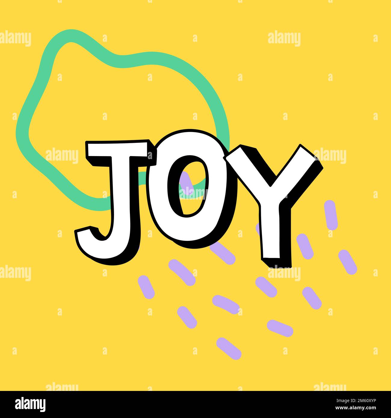 Joy shadow font typography vector Stock Vector Image & Art - Alamy
