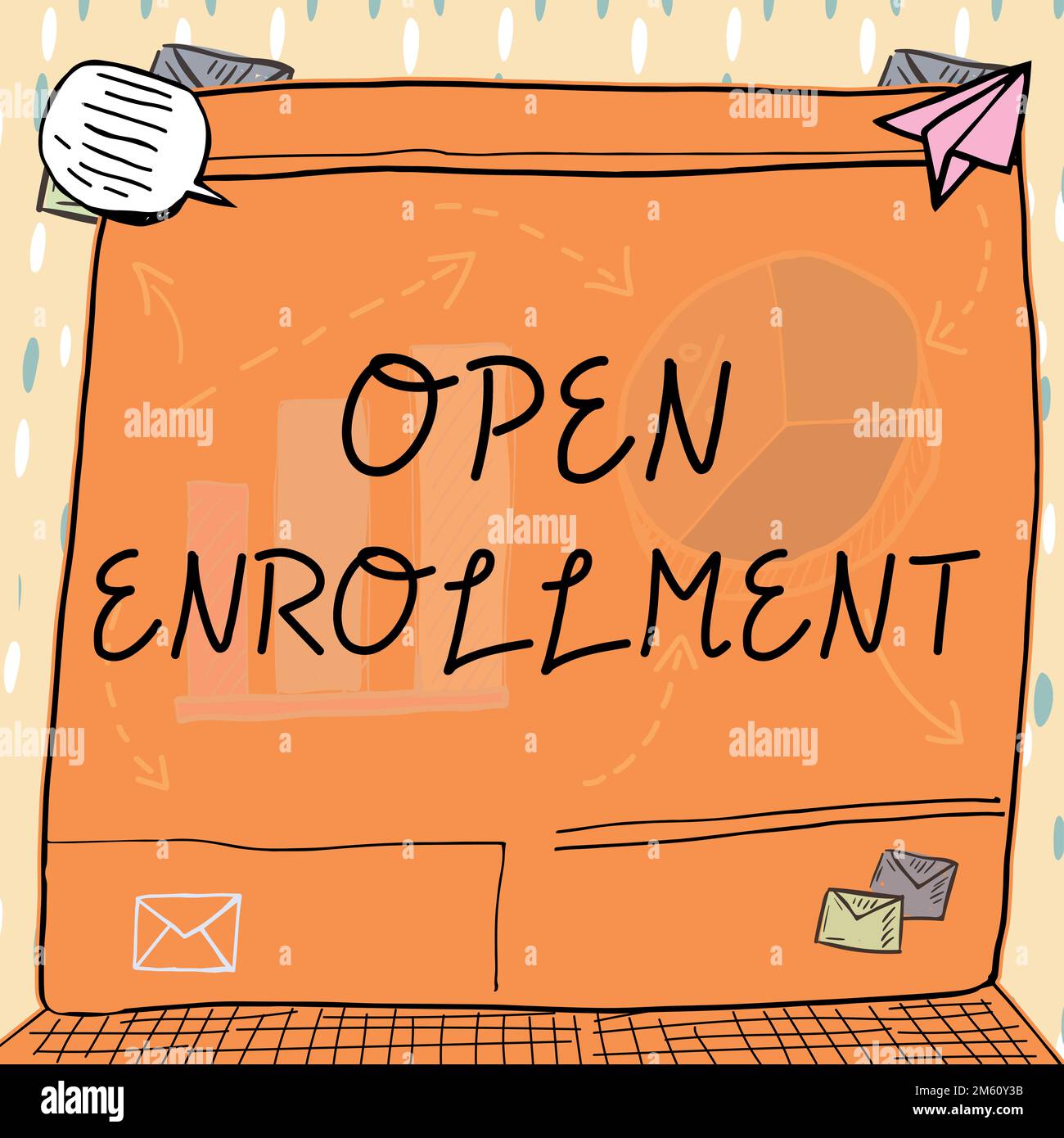 Text sign showing Open Enrollment. Word Written on The yearly period ...