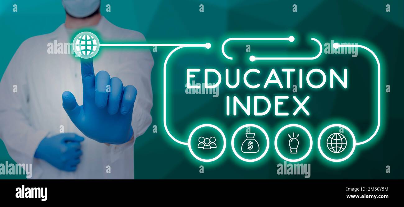 Writing displaying text Education Index. Conceptual photo aiming to ...