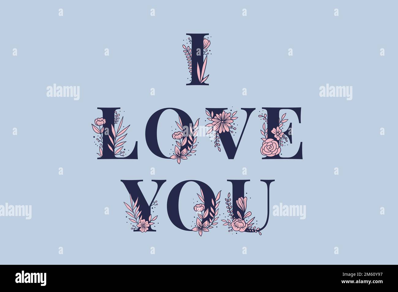 I Love You word typography font lettering vector Stock Vector Image ...