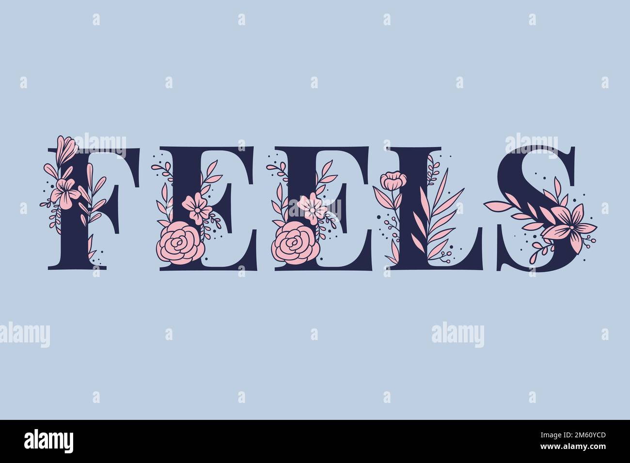 Feels word typography vector font lettering Stock Vector Image & Art ...