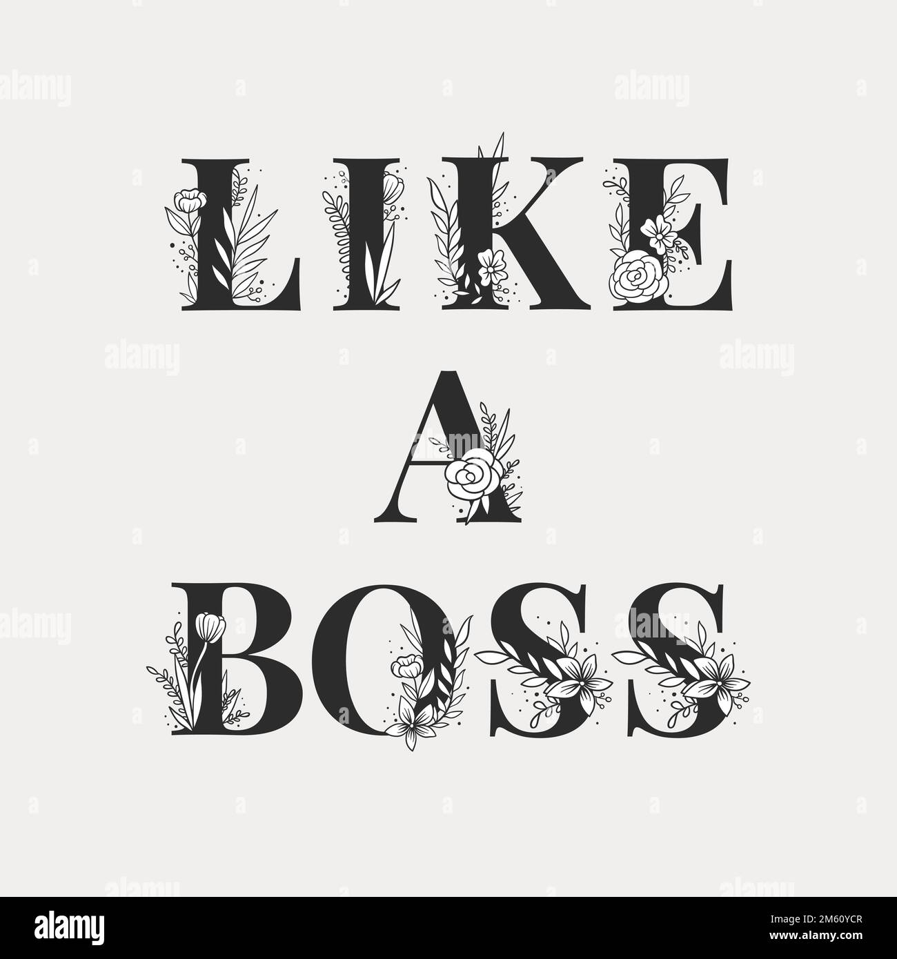 Like a Boss word typography lettering vector Stock Vector Image & Art ...