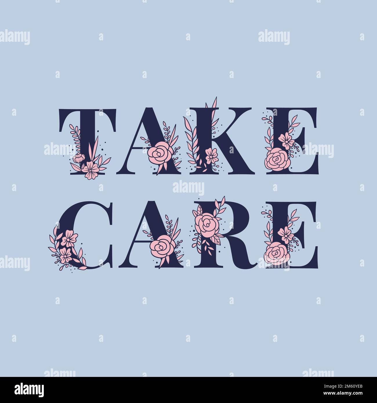 Take Care feminine typography font vector Stock Vector Image & Art - Alamy