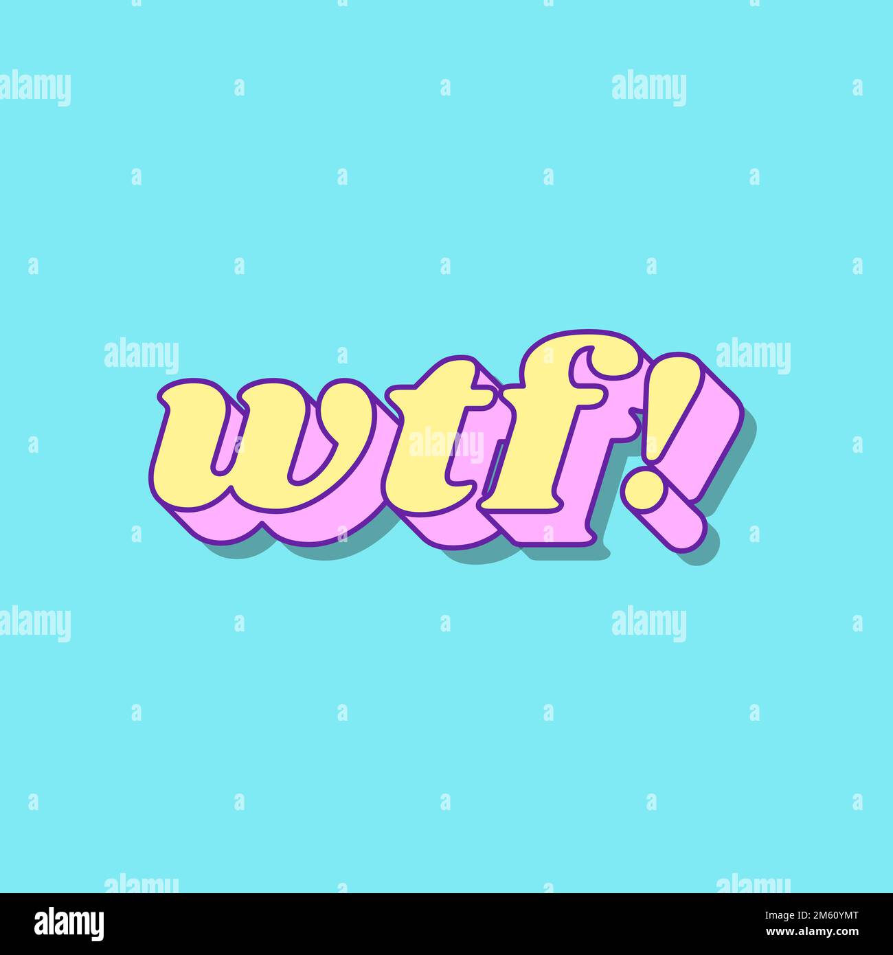 WTF! word funky typography vector Stock Vector Image & Art - Alamy