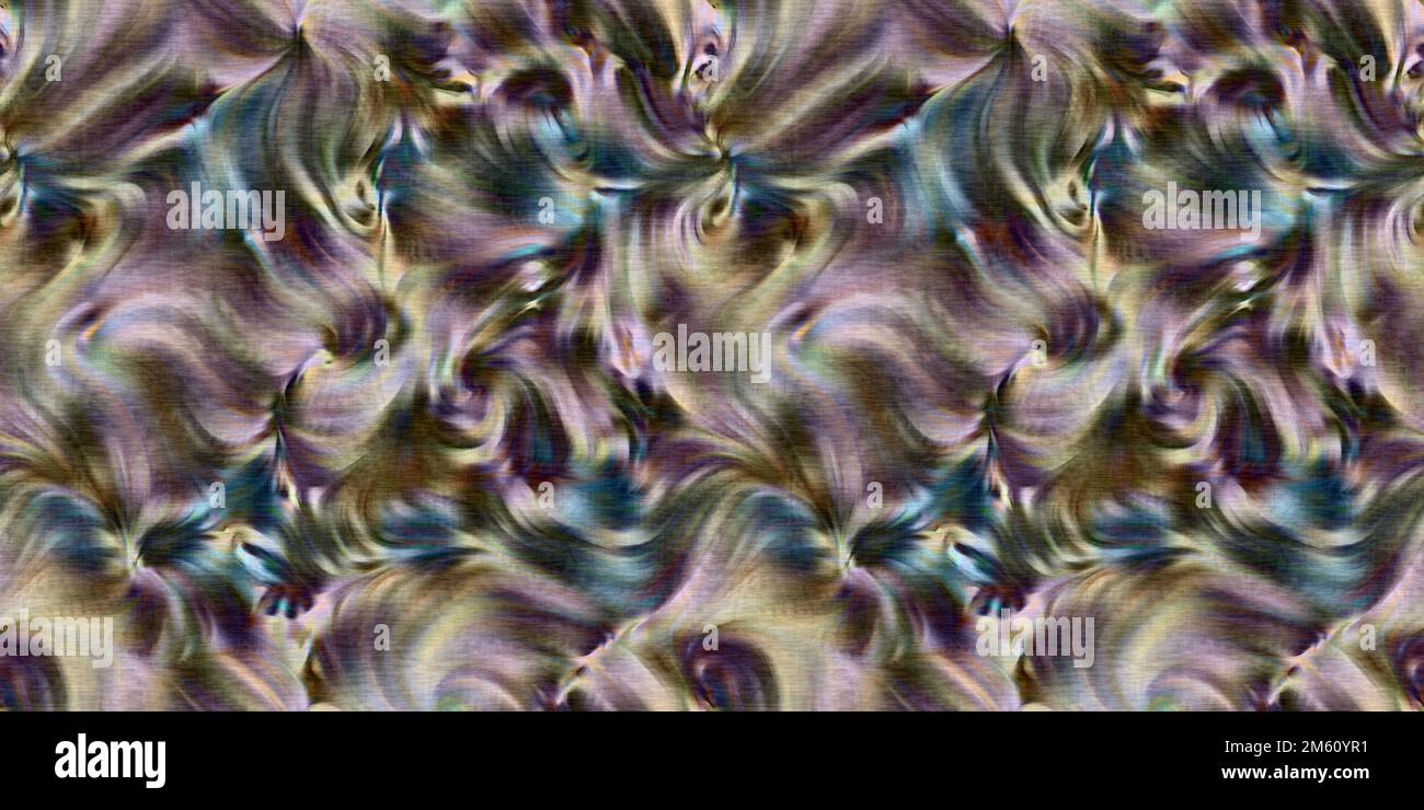 Marbled floral decorative border. Seamless botanical wash for organic ...