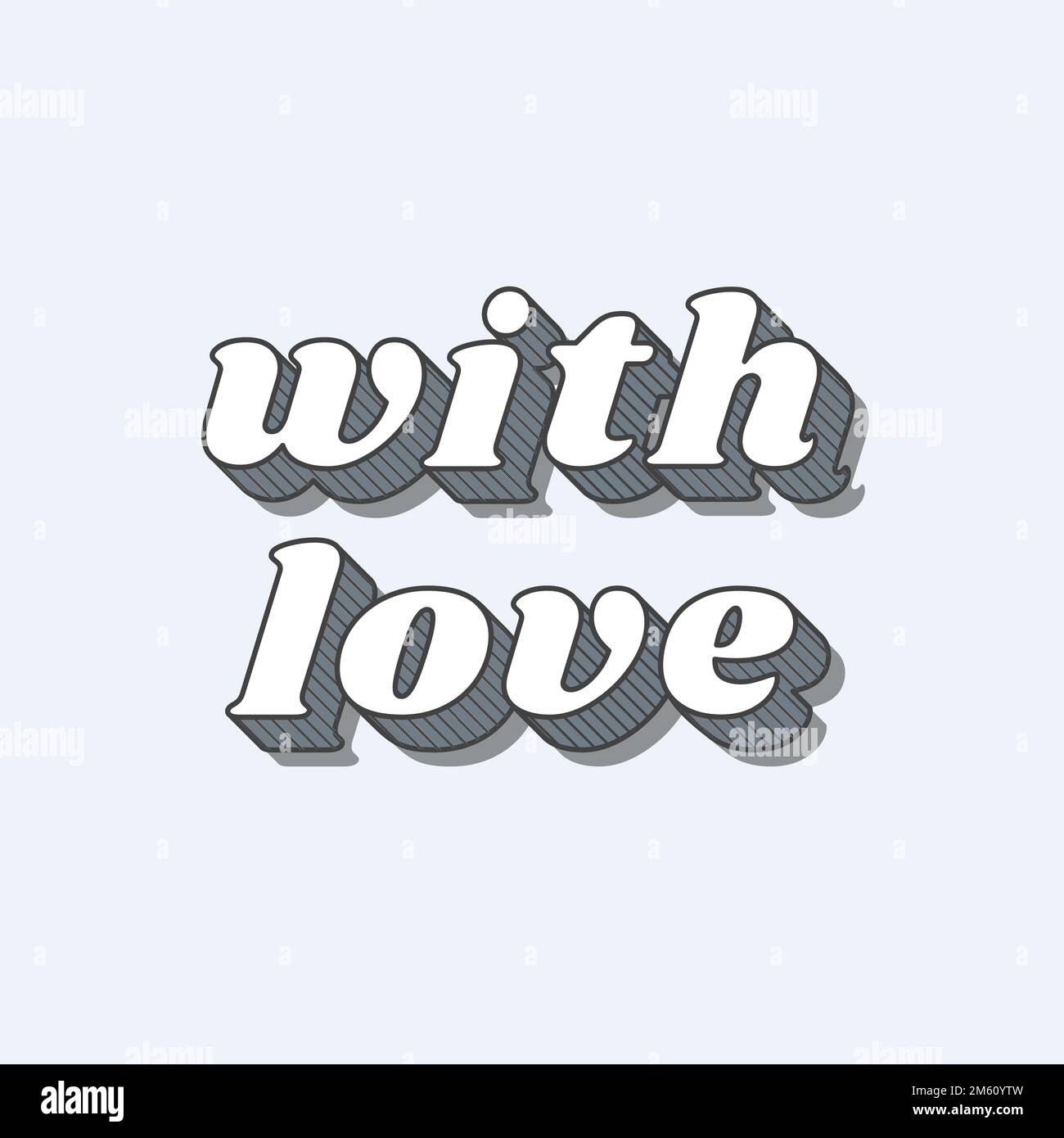 With love word retro bold lettering typography font vector Stock Vector ...