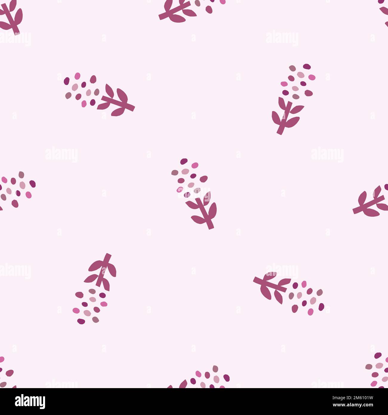 Floral viva magenta seamless vector pattern. Color of the year girly ...