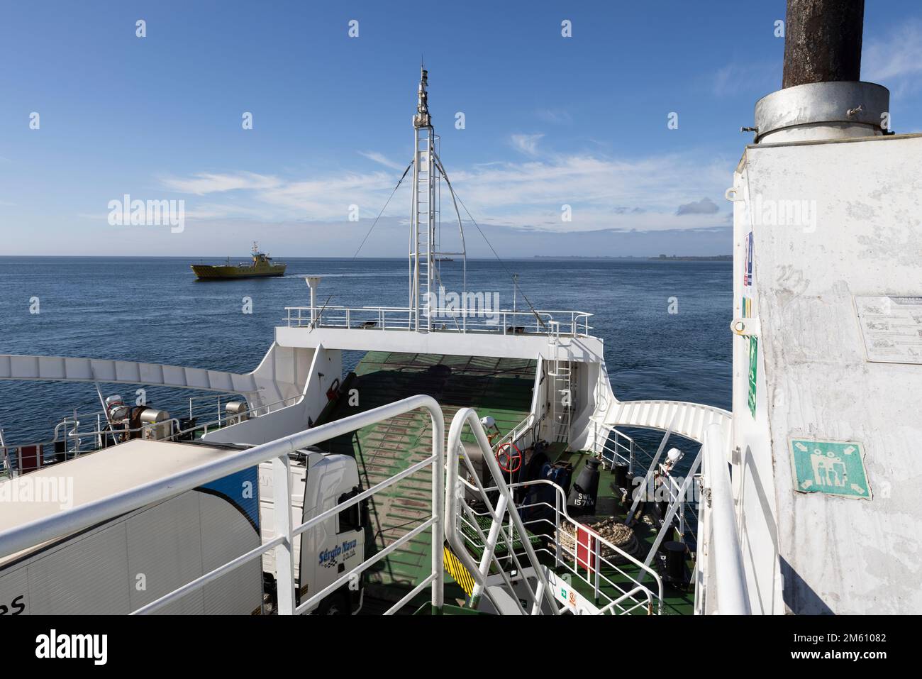 Ferry ride from Pargua to Chacao for visiting Chiloé (Isla Grande de ...