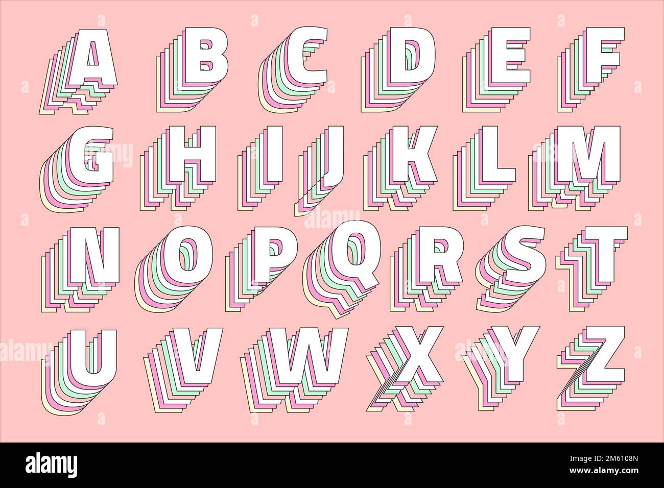 Vintage illustrated typeface hi-res stock photography and images - Alamy