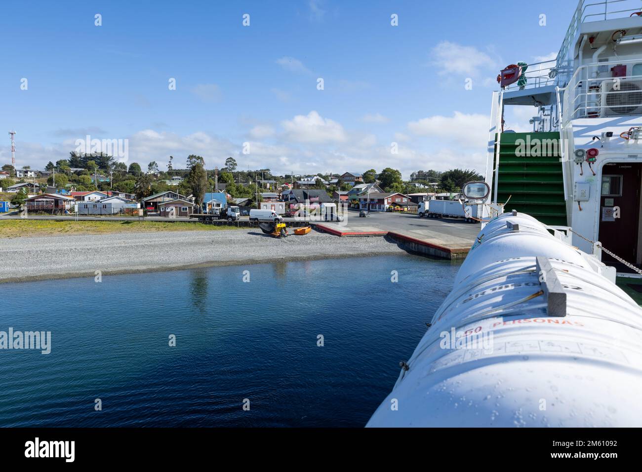 Ferry ride from Pargua to Chacao for visiting Chiloé (Isla Grande de ...