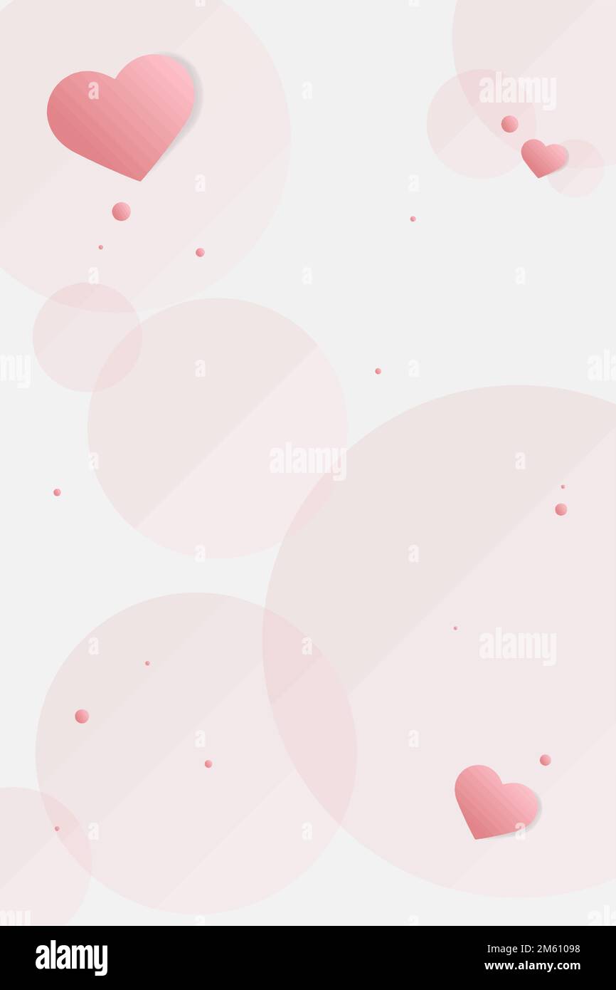 Vector heart bubble pattern pink background Stock Vector Image & Art - Alamy