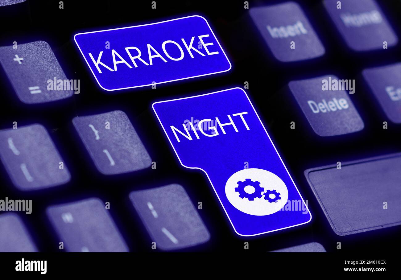 Conceptual display Karaoke Night. Business idea Entertainment singing ...