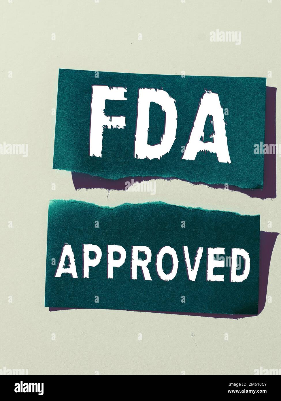 Text showing inspiration Fda Approved. Conceptual photo FDA agreed the ...