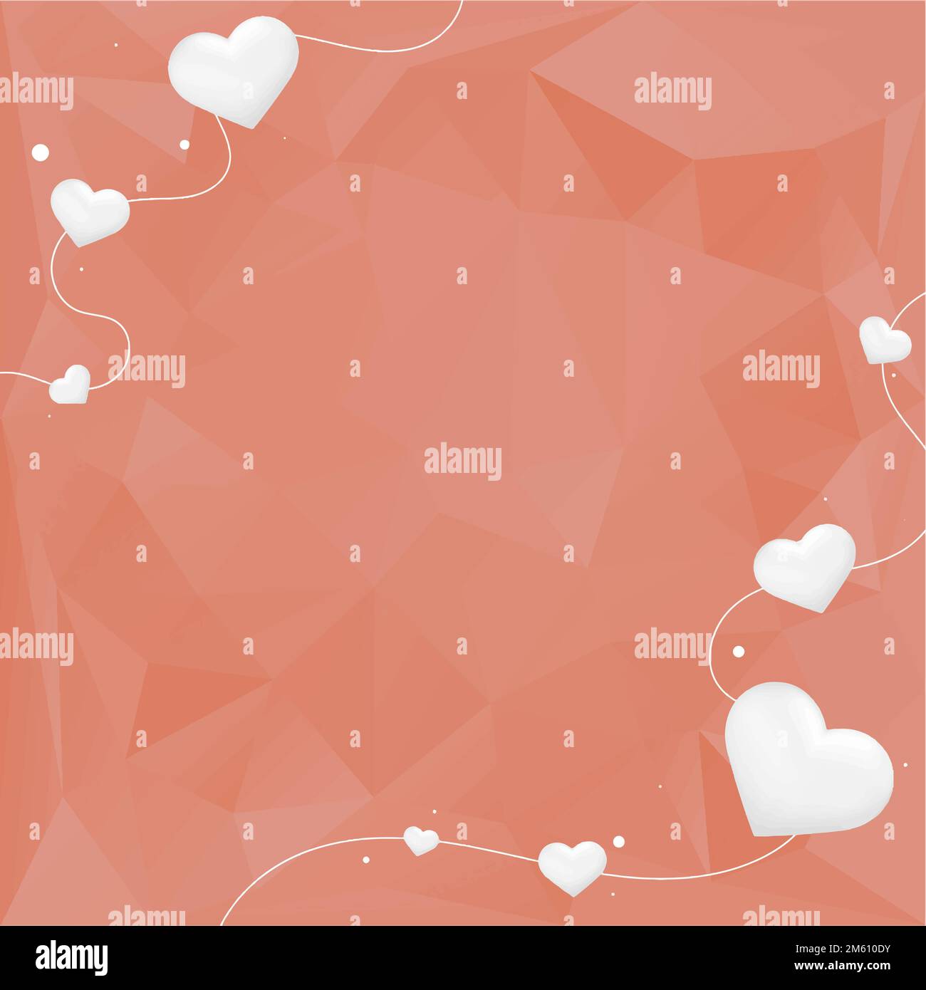 Vector heart string border prism pattern peach background Stock Vector Image & Art - Alamy