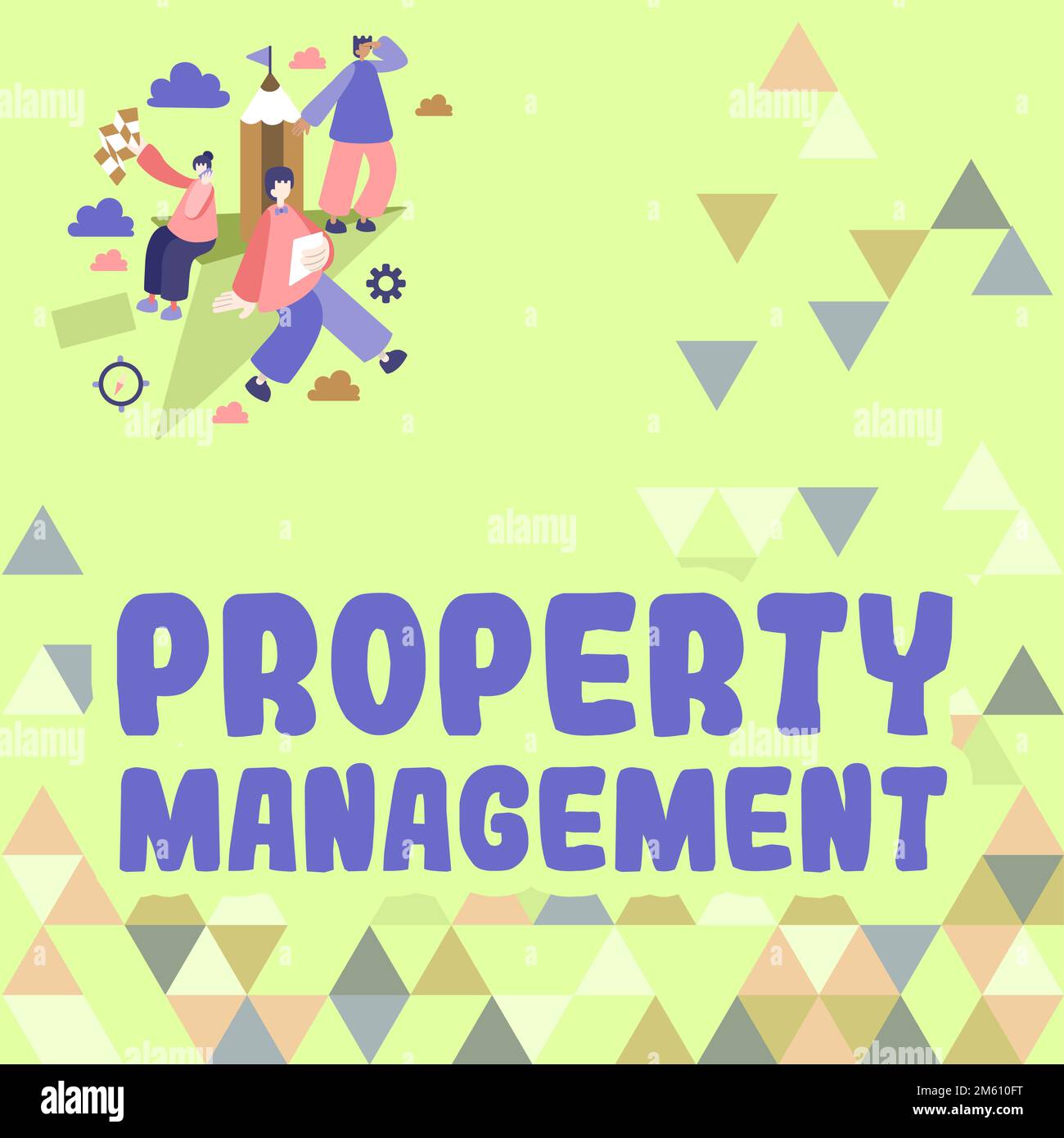 Hand writing sign Property Management. Business concept Overseeing of ...