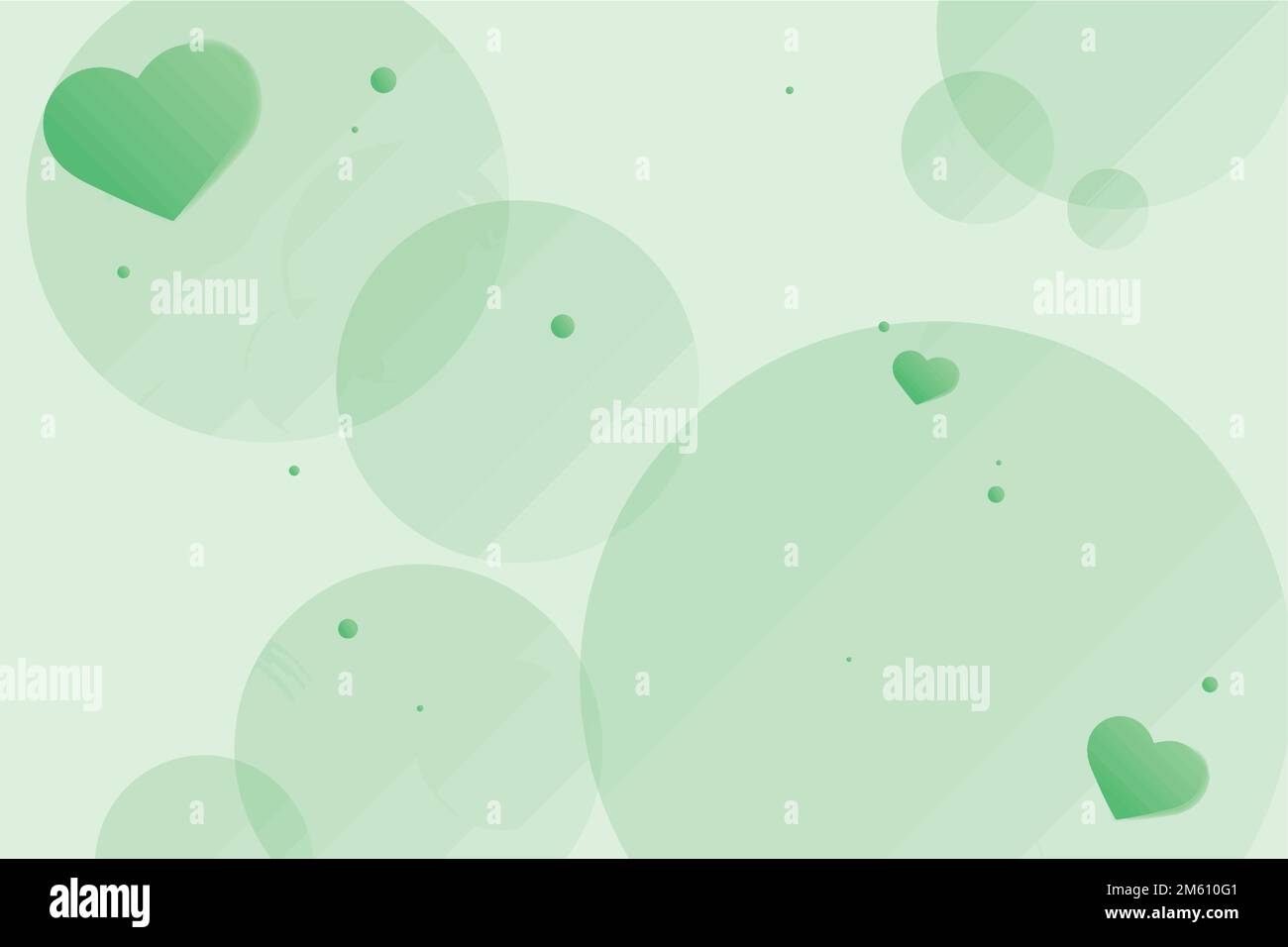 Vector heart bubble pattern green background Stock Vector Image & Art ...