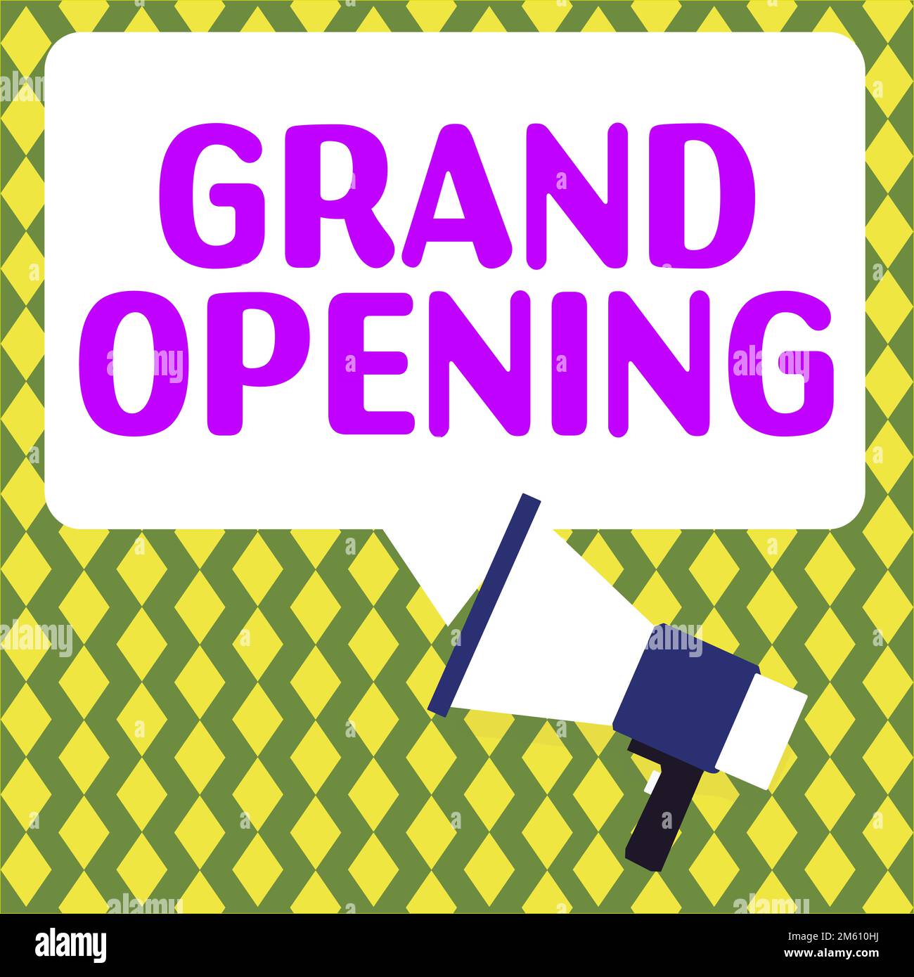 Text caption presenting Grand Opening. Business overview Ribbon Cutting ...