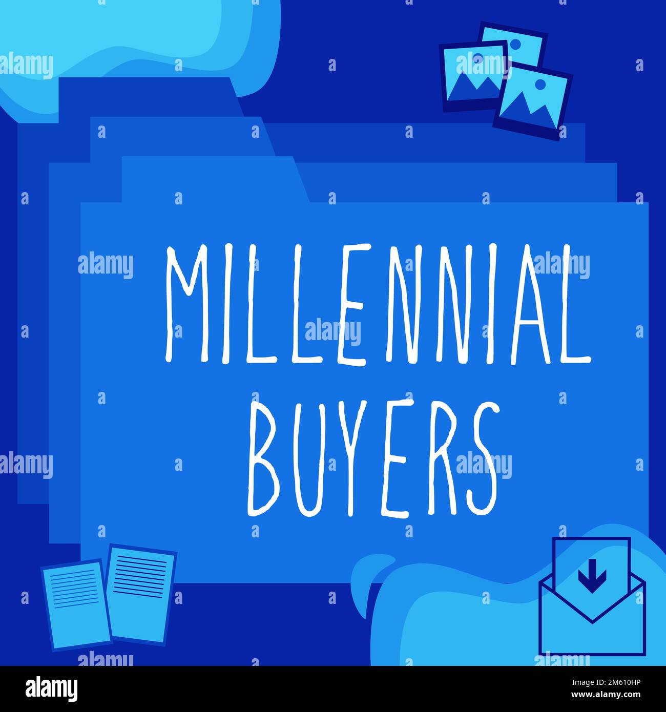 Text sign showing Millennial Buyers. Conceptual photo Type of consumers ...