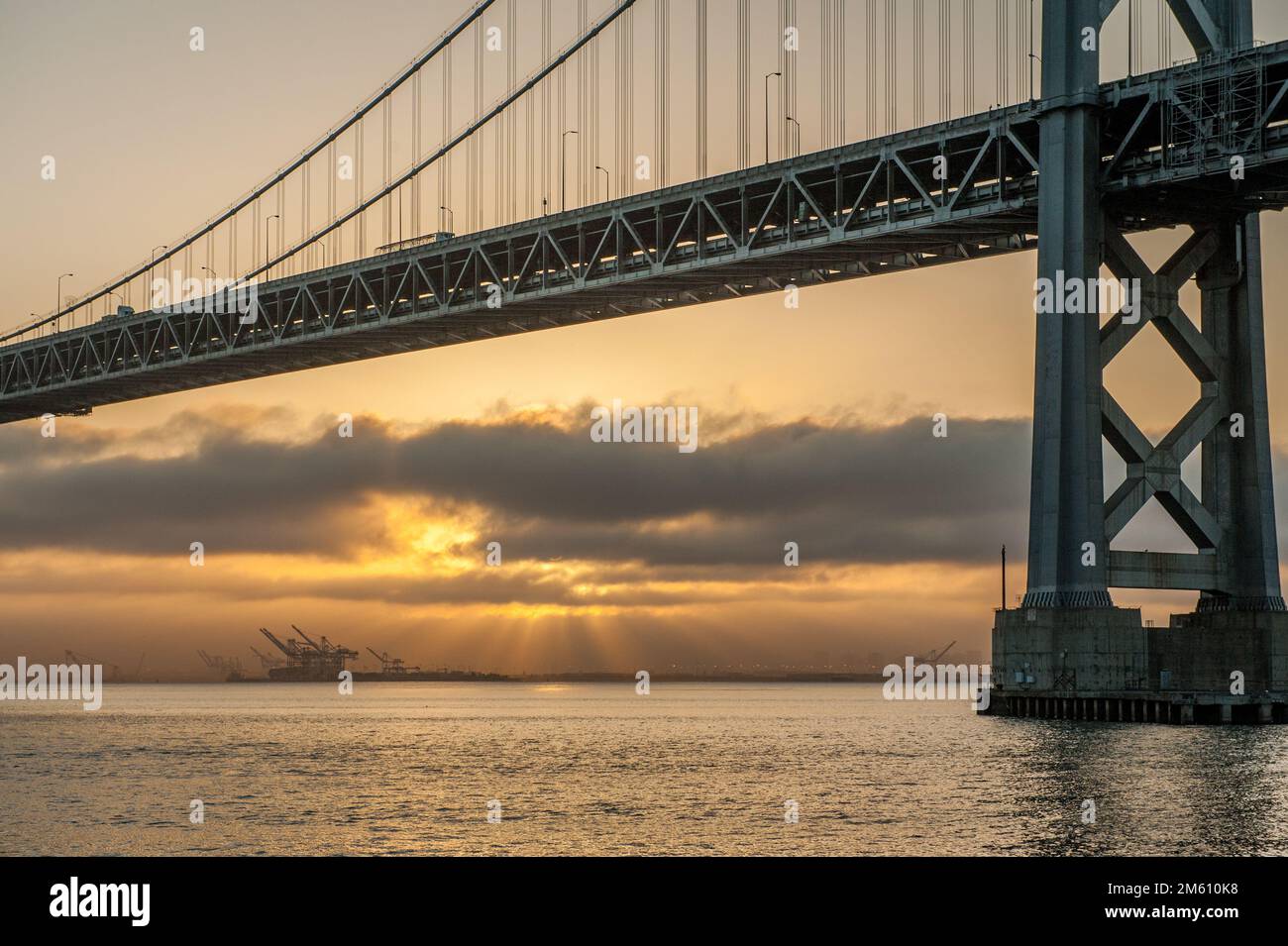 View of San Francisco Bay and San Francisco – Oakland Bay Bridge at ...