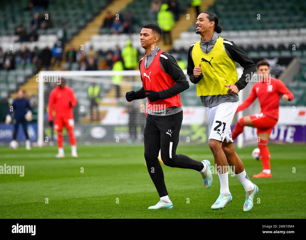 Plymouth Argyle forward Morgan Whittaker (19) and Plymouth Argyle ...