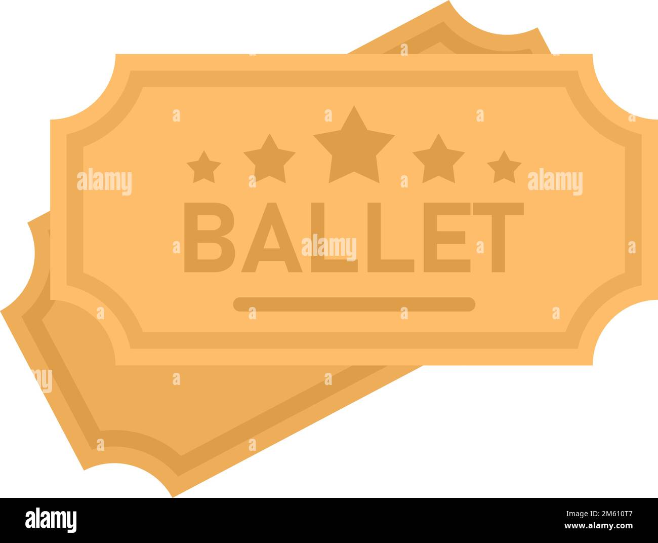 Ballet ticket icon flat vector. Theater concert opera. Ballet theatre ...