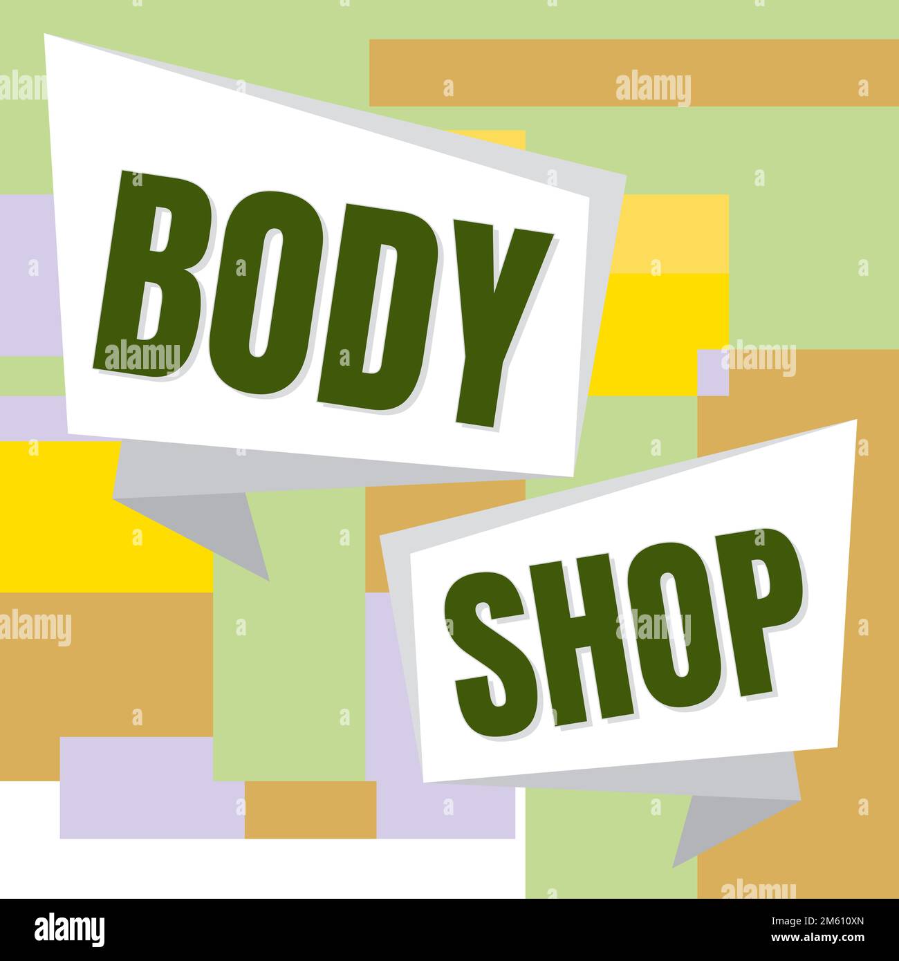 Handwriting text Body Shop. Word Written on a shop where automotive ...