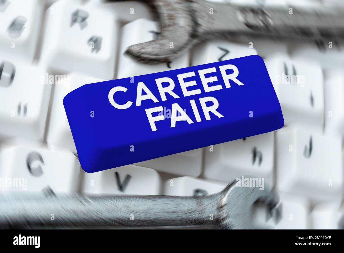 Conceptual display Career Fair. Business showcase an event at which job ...