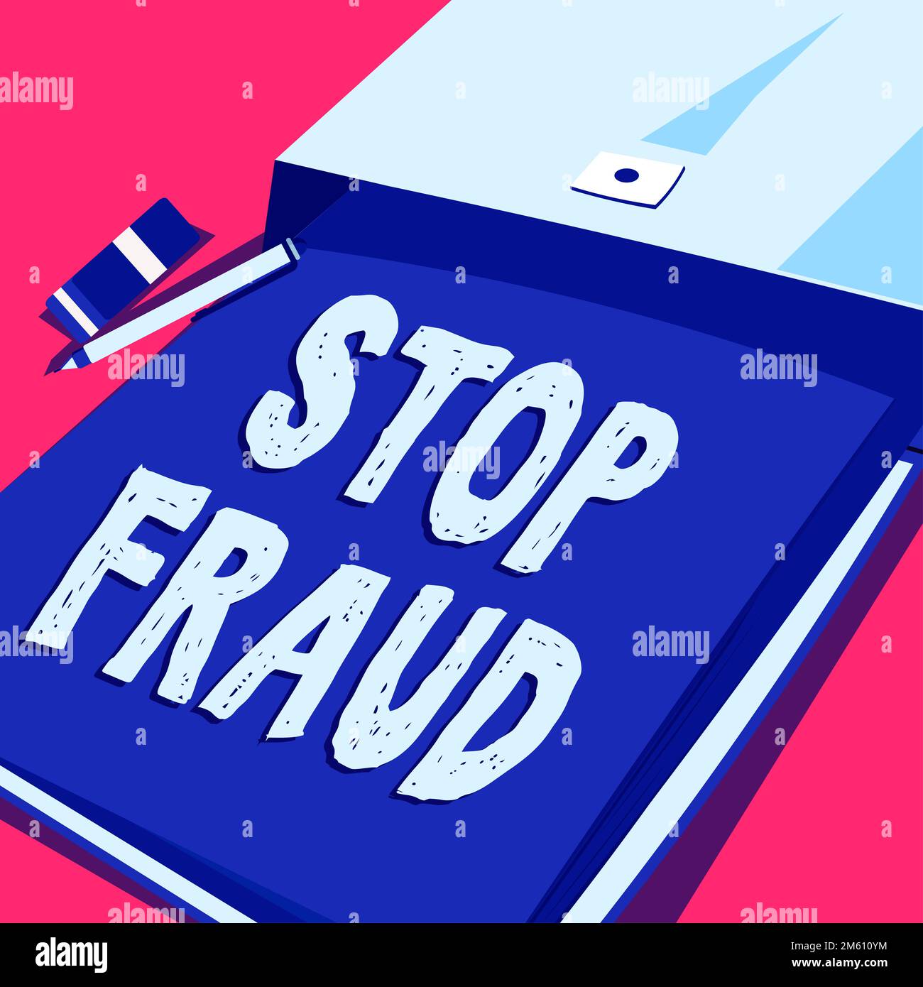 Sign displaying Stop Fraud. Business idea campaign advices people to ...