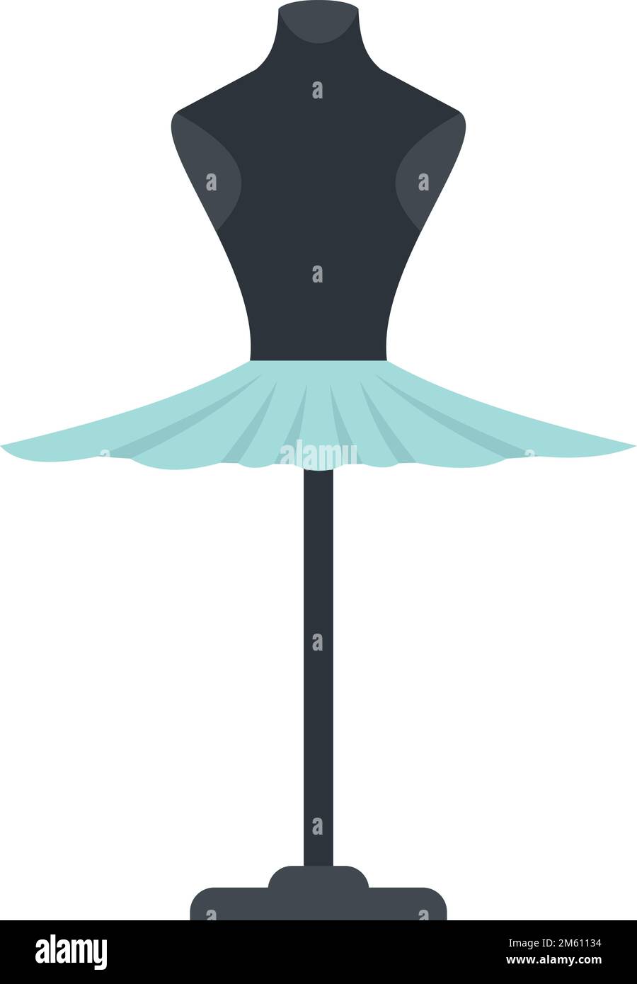 Ballerina dress icon flat vector. Princess ballet dress. Cute girl ...