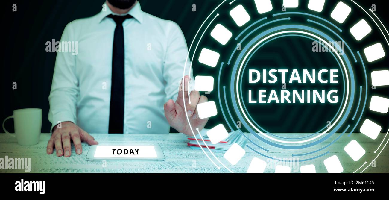 Conceptual caption Distance Learning. Concept meaning educational ...