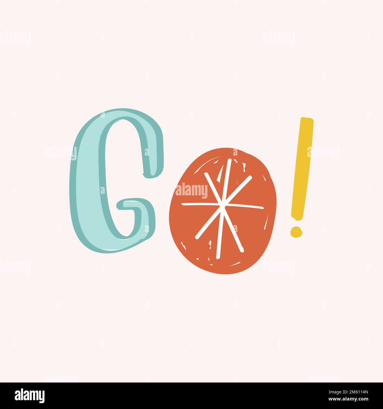 Go! word vector doodle font typography Stock Vector Image & Art - Alamy