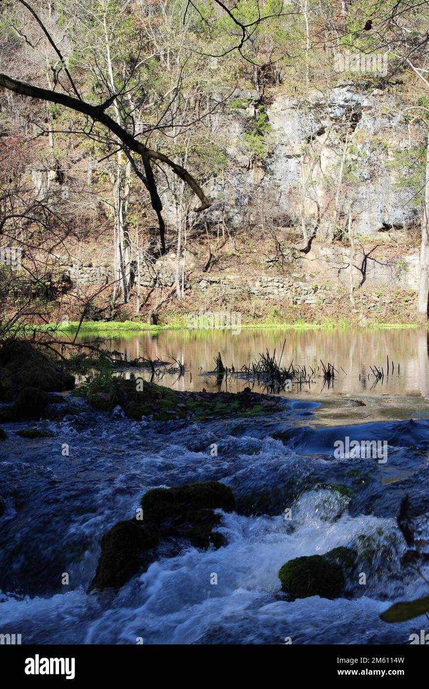 a small creek in the Ozark National Scenic Riverways, Alley Spring ...