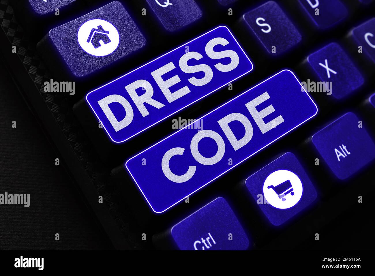 Conceptual display Dress Code. Word for an accepted way of dressing for ...