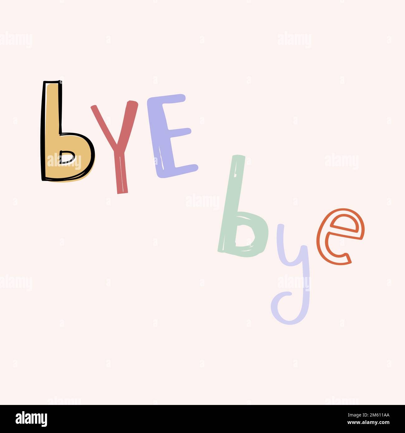 Bye bye doodle word colorful vector clipart Stock Vector Image & Art ... Bye bye doodle word colorful vector clipart Stock Vector Image & Art ...